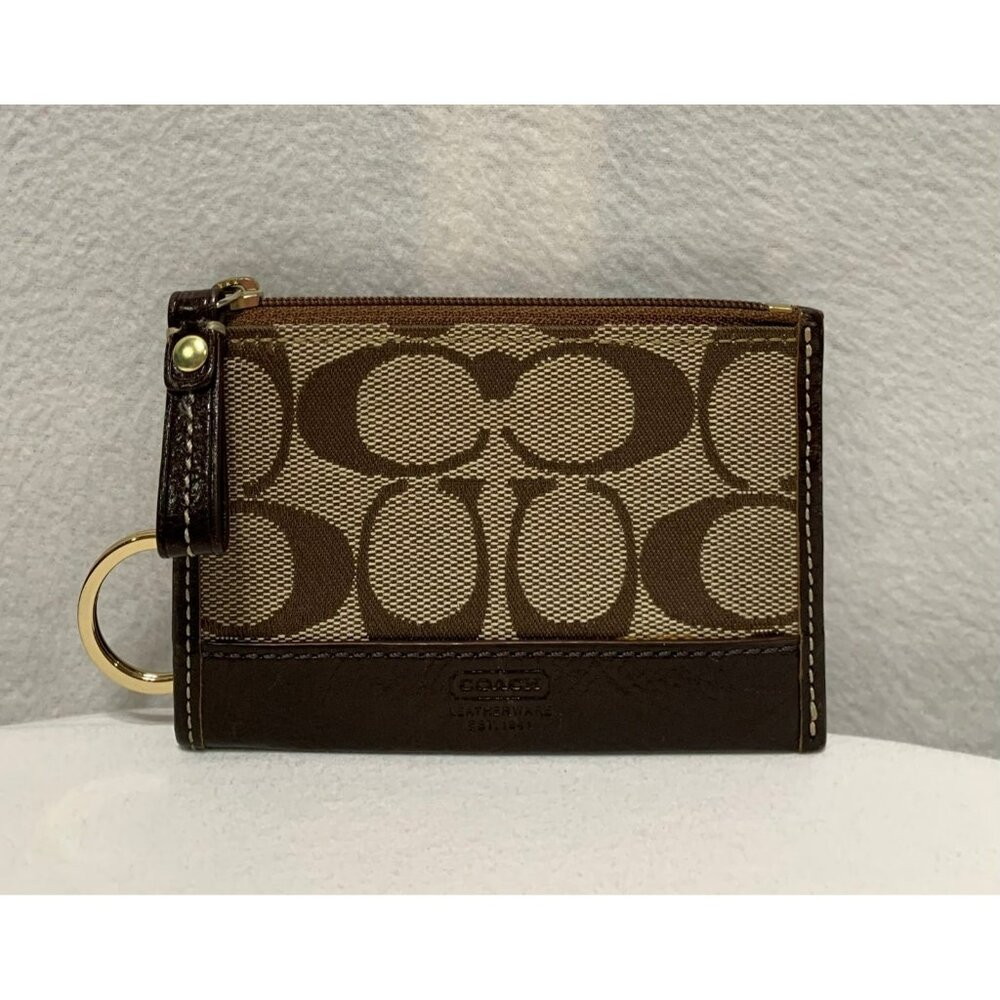 Vintage Coach Signature Keychain Case Wallet Coin Pur… - Gem